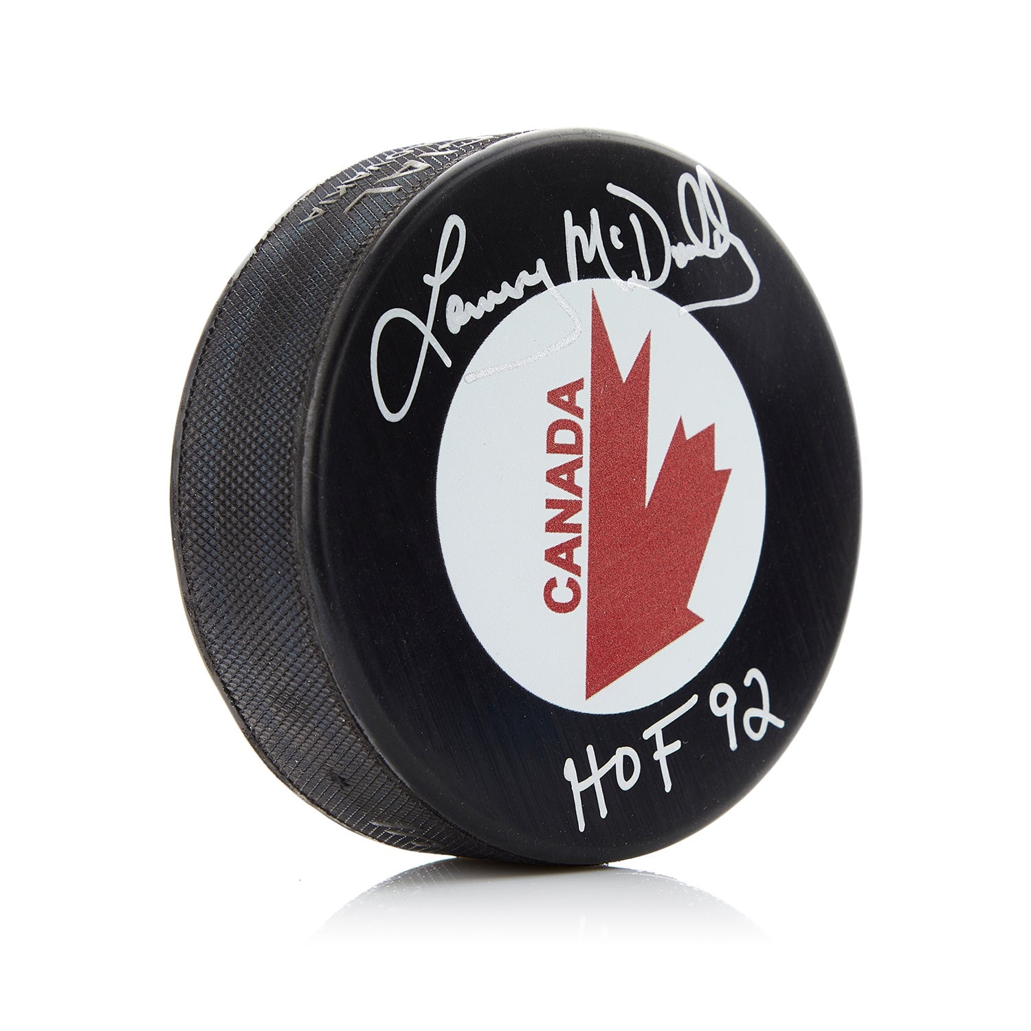 Click here for Aj Sports Lanny Mcdonald Signed Canada Puck With H... prices