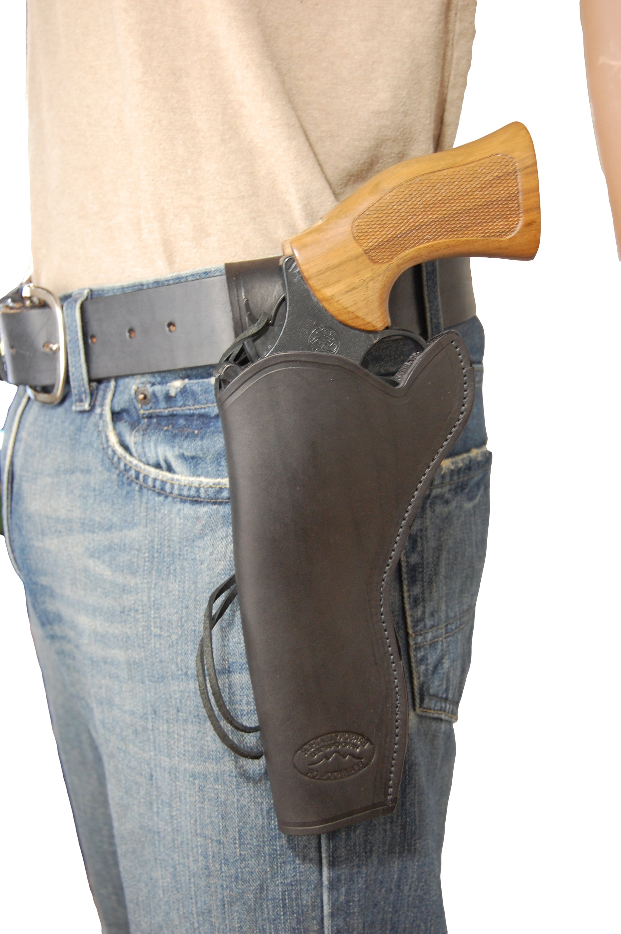 Barsony Left Hand Draw Black Leather Forty Niner Style Holster Size 5 ...