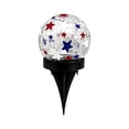 Patriotic Solar Lights Solar Cracked Glass Ball Lights Outdoor ...