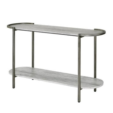 Furniture of America Neli Rustic Wood 1-Shelf Console Table in Black ...