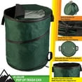 Wakeman Outdoors 46-Gallon Pop Up Outdoor Trash Can for Camping, Green ...