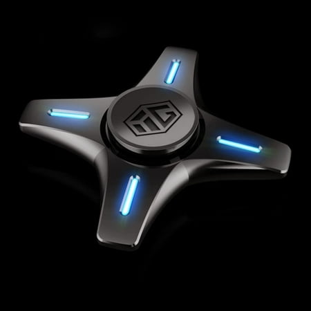 QUETO Metal Hand Spinner with Luminous Light, Fidget Toys Absorb ...