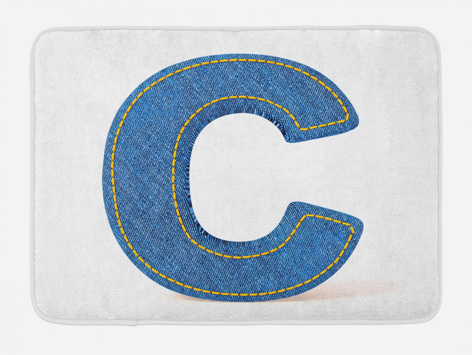 Letter C Bath Mat, Alphabet Sign Writing Language Symbol Uppercase C ...