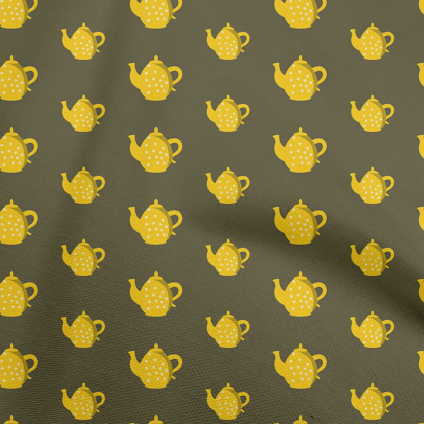 oneOone Velvet Dark Olive Green Fabric Tea Kettle Fabric For Sewing ...