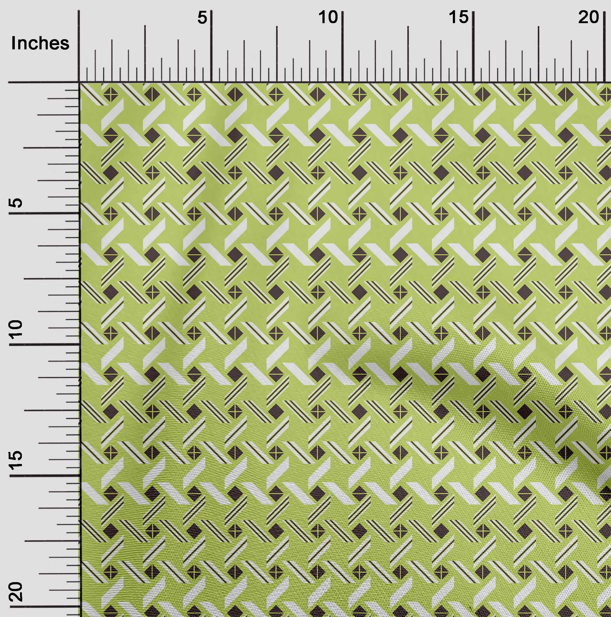 oneOone Silk Tabby Fabric Line|Diamond & Triangle Geometric Print ...