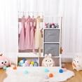 Juiluna Toddler's Wardrobe, Dress Up Storage with Light & Mirror, Kids ...