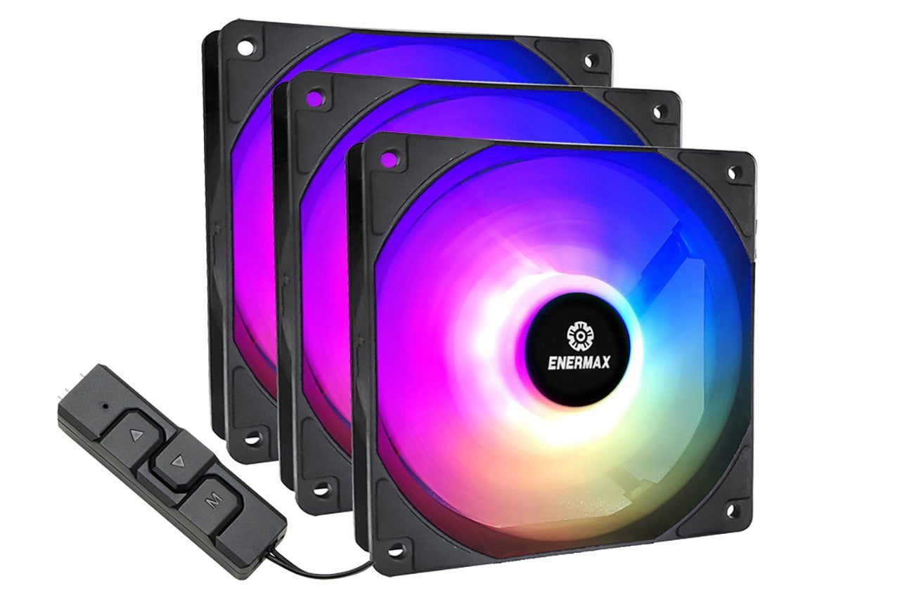 Enermax HF120 RGB PWM 120mm Case Fan, Addressable RGB Sync Via ...