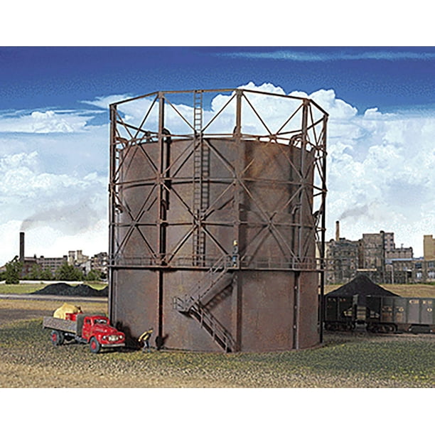 Walthers Cornerstone HO Scale Building/Structure Kit Gas Storage Tank w ...