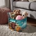 Bulopur Highland Cow Print Quilted Laundry Basket with Handles Portable ...
