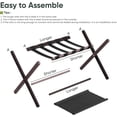 2 Pack Luggage Rack, Folding Luggage Rack for Guest Room, Bamboo ...