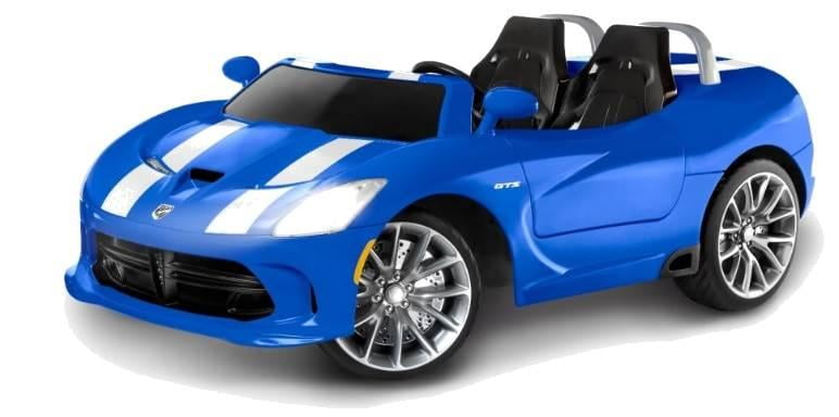 Dodge Viper SRT Ride-On Toy by Kid Trax, single passenger, blue ...