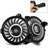 Sunpie RGBW Series 9" 3D LED Lens Halo Headlights, 36 Watts, White Bulb ...