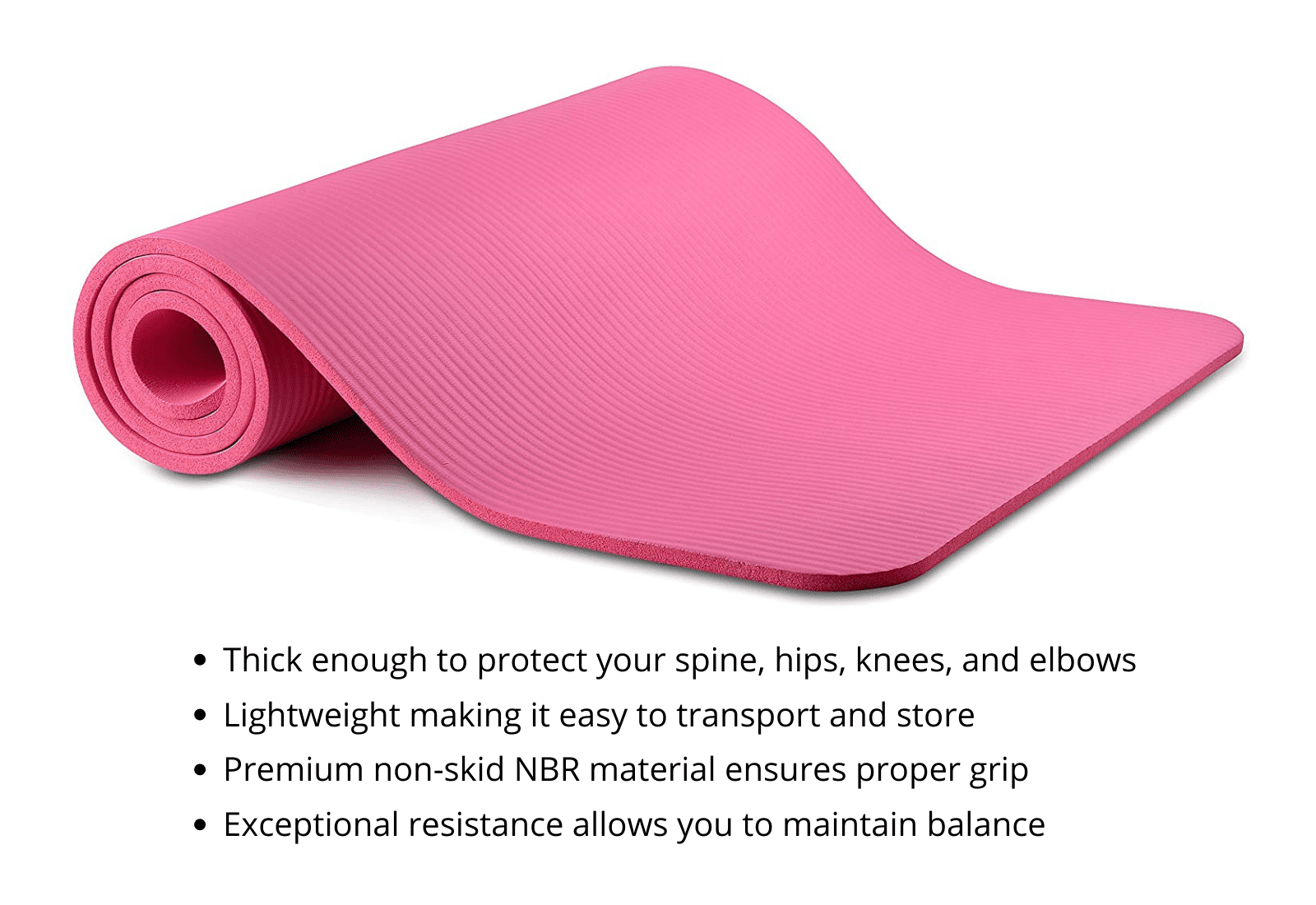 Buy Core Balance Pilates Mat, Extra Thick Foam 10mm, Non Slip, Exercise ...