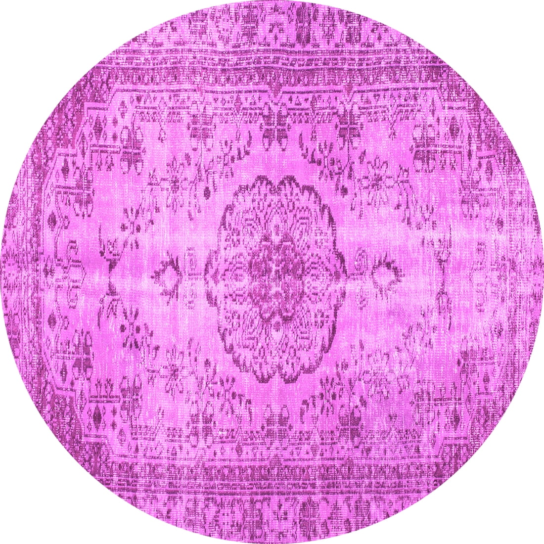 Ahgly Company Indoor Round Persian Pink Traditional Area Rugs, 6' Round ...