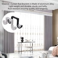 Aluminum Alloy Ceiling Mounted Curtain Brackets - 2Pcs, Black - Walmart.com