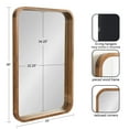 Kate and Laurel Hutton Modern Rounded Rectangle Wall Mirror, 24 x 36 ...