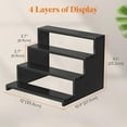 Lifewit 4 Tier Black Display Risers Stand, Plastic Cologne Organizer ...