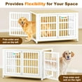 POAO Heavy Duty Dog Crate Furniture Indoor with Name Tag, XL Dog Kennel ...