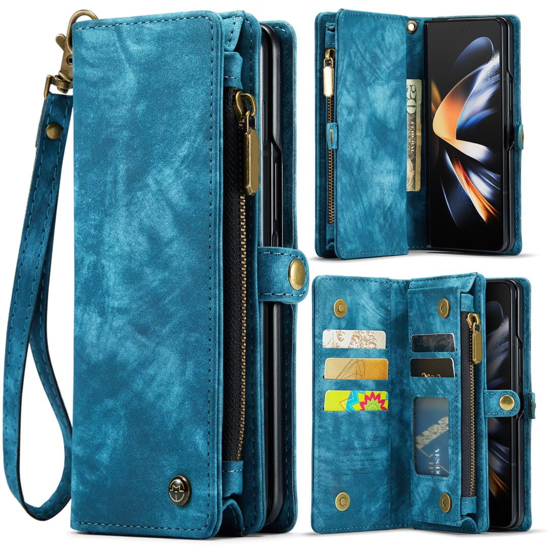 Frusde Compatible with Samsung Galaxy Z Fold 5 Wallet Case with Lanyard ...