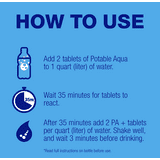 Potable Aqua Purify Tabs for Camping & Emergency, Water Purification ...