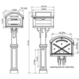 Gibraltar Mailboxes Grand Haven Extra Large, Plastic, Mailbox and Post ...