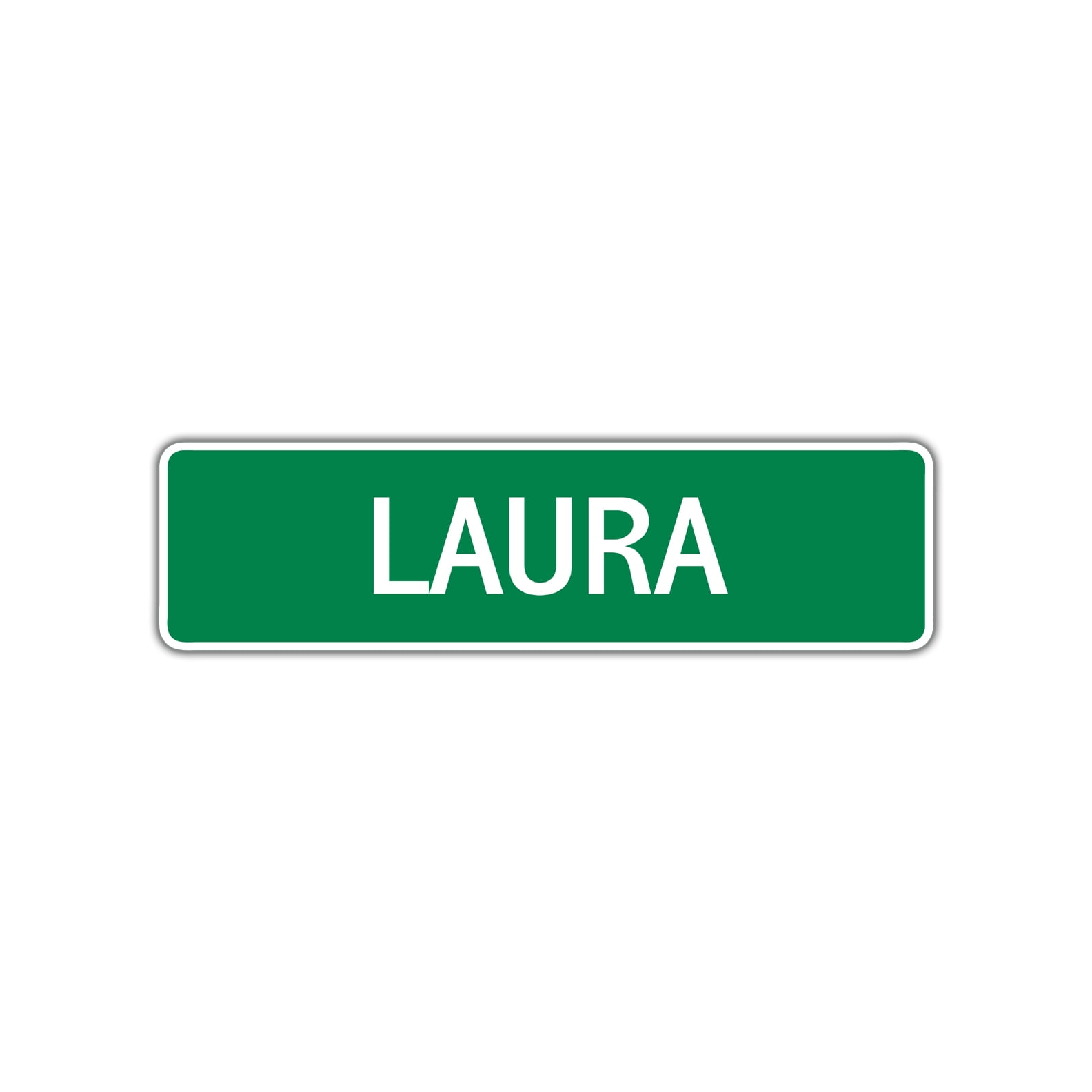Laura Girls Children Name Letter Printed Label Indoor Outdoor Wall ...
