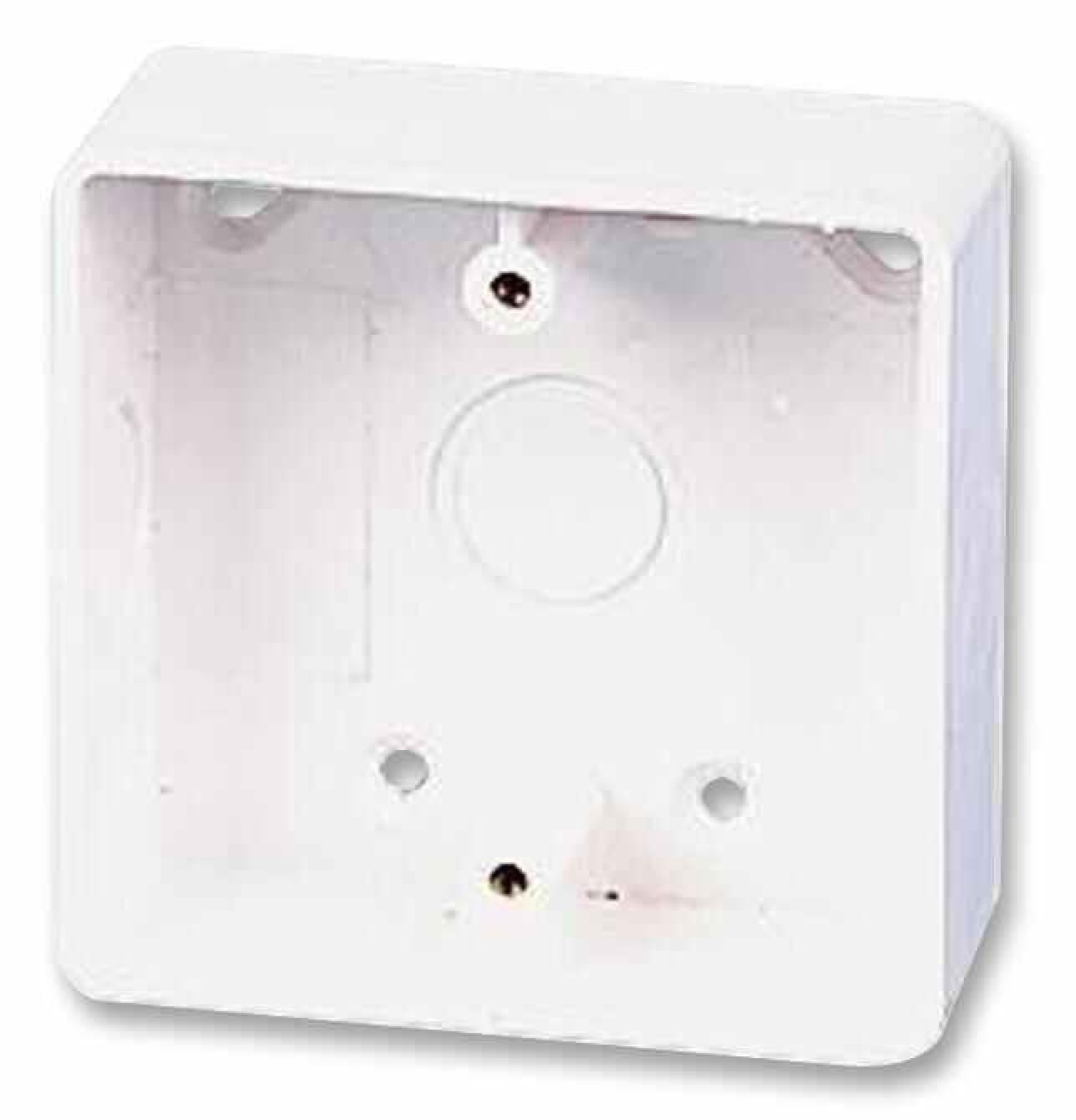 PRO POWER 1-Gang Rounded Surface Mount Conduit Box Round K/O White 32mm ...
