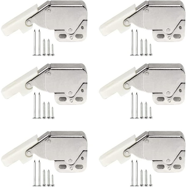 6 Pieces Spring Loaded Cabinet Lock, Mini Touch Latches, Spring Loaded ...