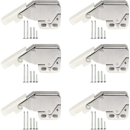 6 Pieces Spring Loaded Cabinet Lock, Mini Touch Latches, Spring Loaded ...