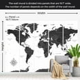 World Map Wallpaper Wall Mural - Black and White Map - Walmart.com