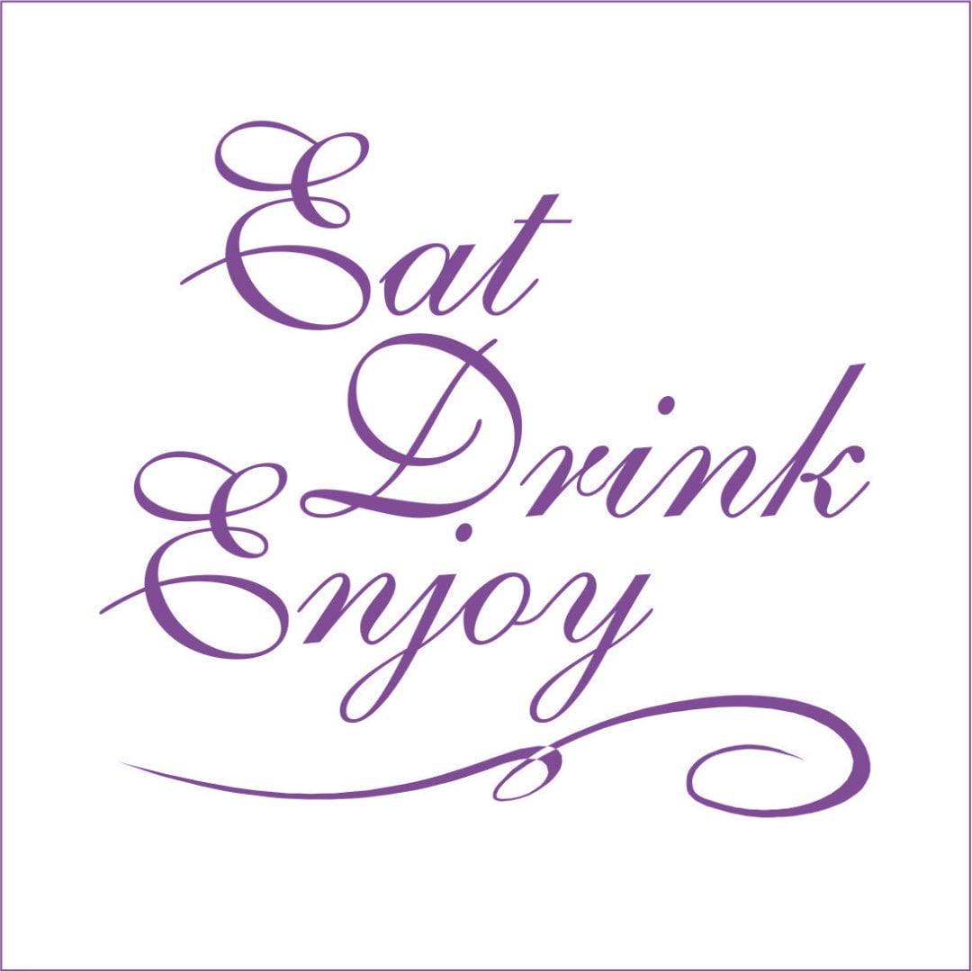 Eat Drink Enjoy Vinyl Decal - Large - Violet - Walmart.com