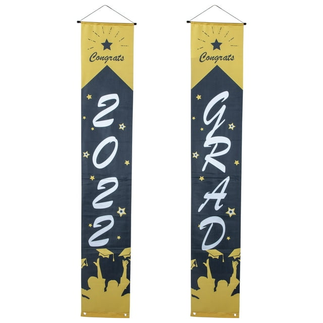 1 Pair Congrats Grad Door Couplets 2022 Graduation Porch Signs Grad ...