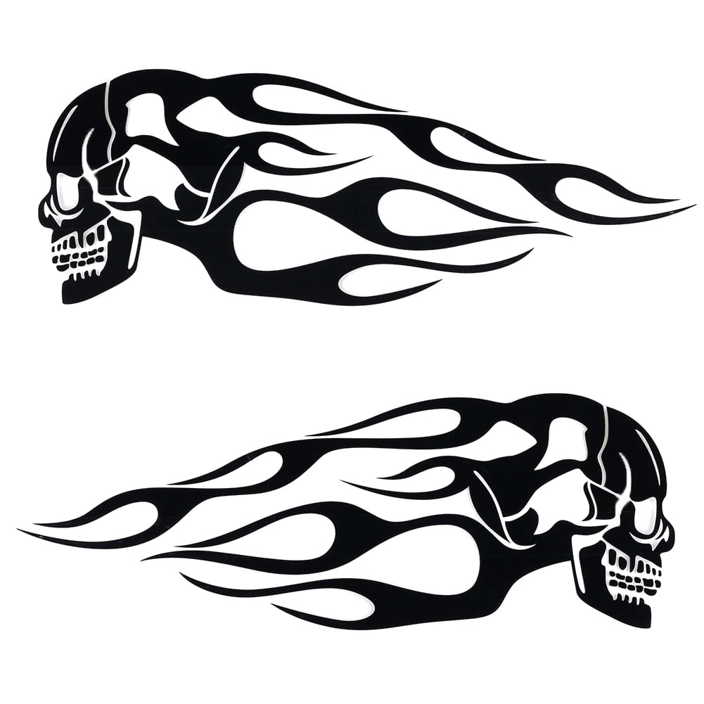 Tribal Skull Flames