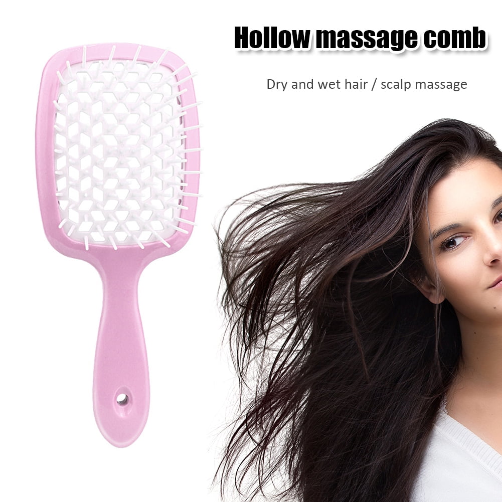 Peine de peluquería hueco cepillos para desenredar el cabello húmedo y ...