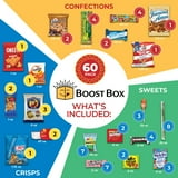 BOOST BOX (60 Count) Snack Boxes, Variety Pack Gift Sampler for Office ...