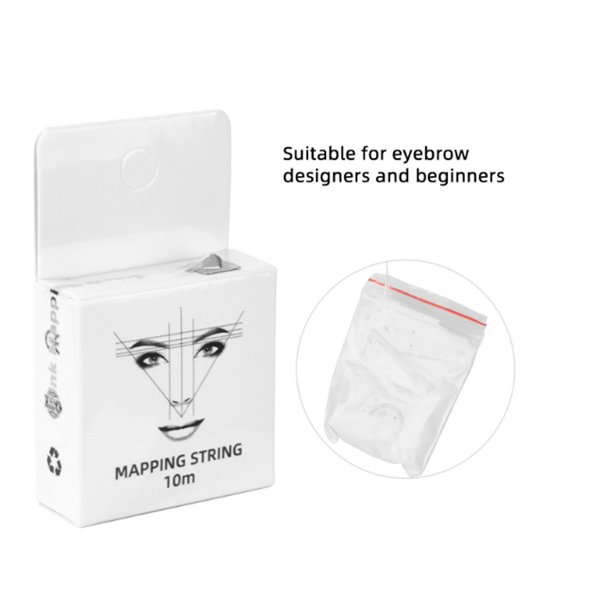 10m Microblading Pre-Inked Mapping String White Pink Black Beauty Eye ...