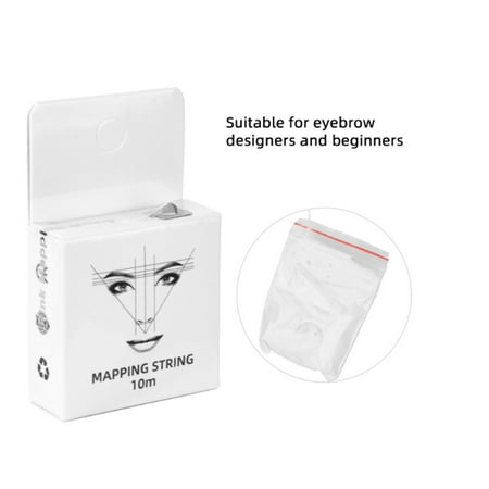 10m Microblading Pre-Inked Mapping String White Pink Black Beauty Eye ...