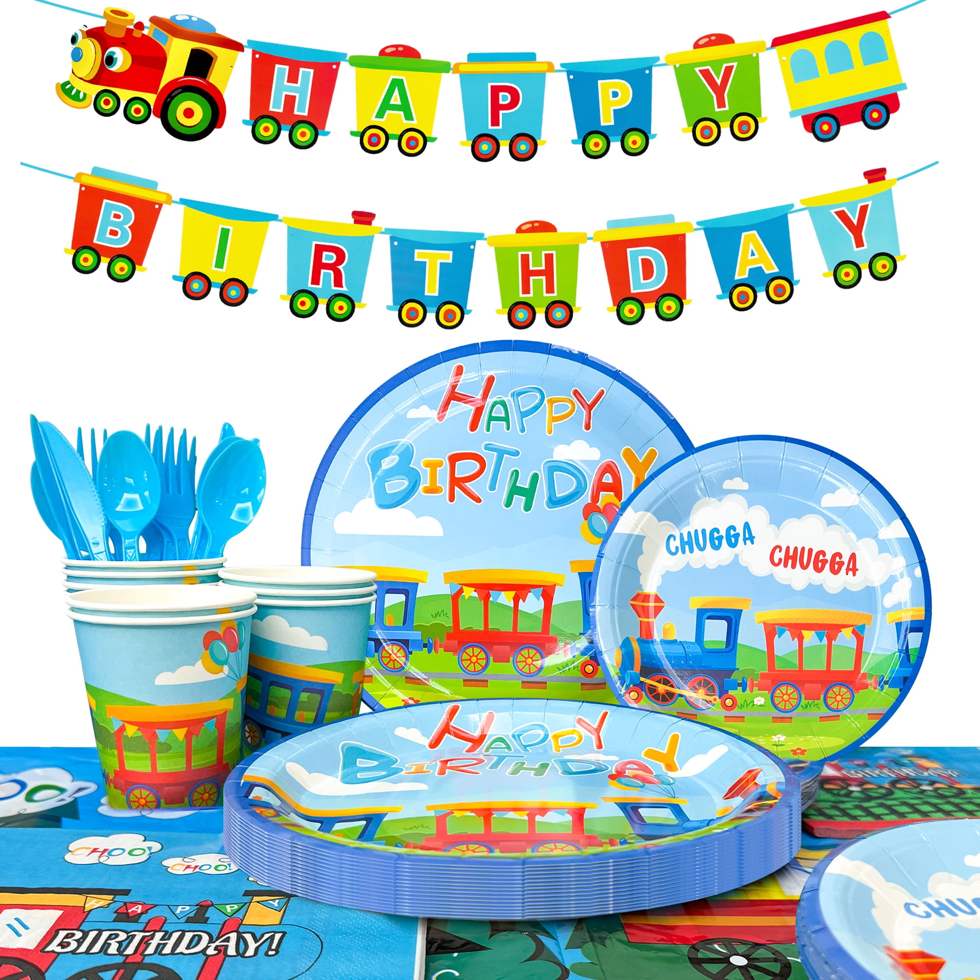 Click here for Elifjoydeco Train Birthday Supplies  128pcs Train... prices