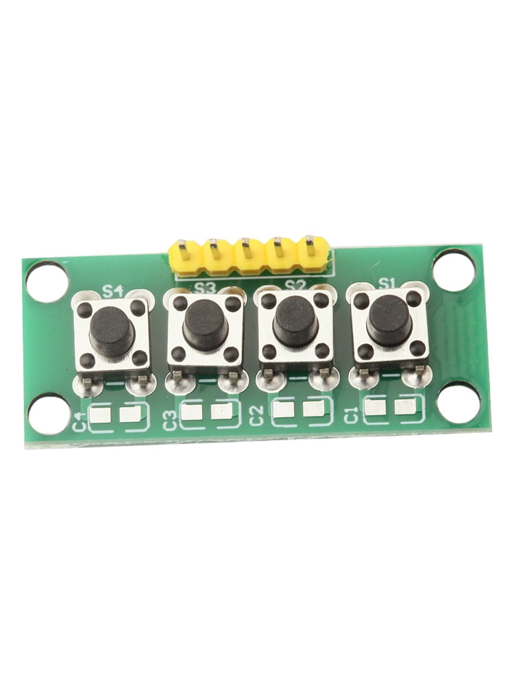 10pcs DIY Kit 1x4 4 Independent Key Button Keypad Keyboard Module Mcu ...