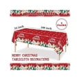3 Pack ChristmasRed Tablecloth 54x108 Inch - Disposable Plastic Table ...