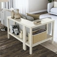 Ameriwood Glyndon Wrap-Around Sofa Accent Tables, White Oak - Walmart.com