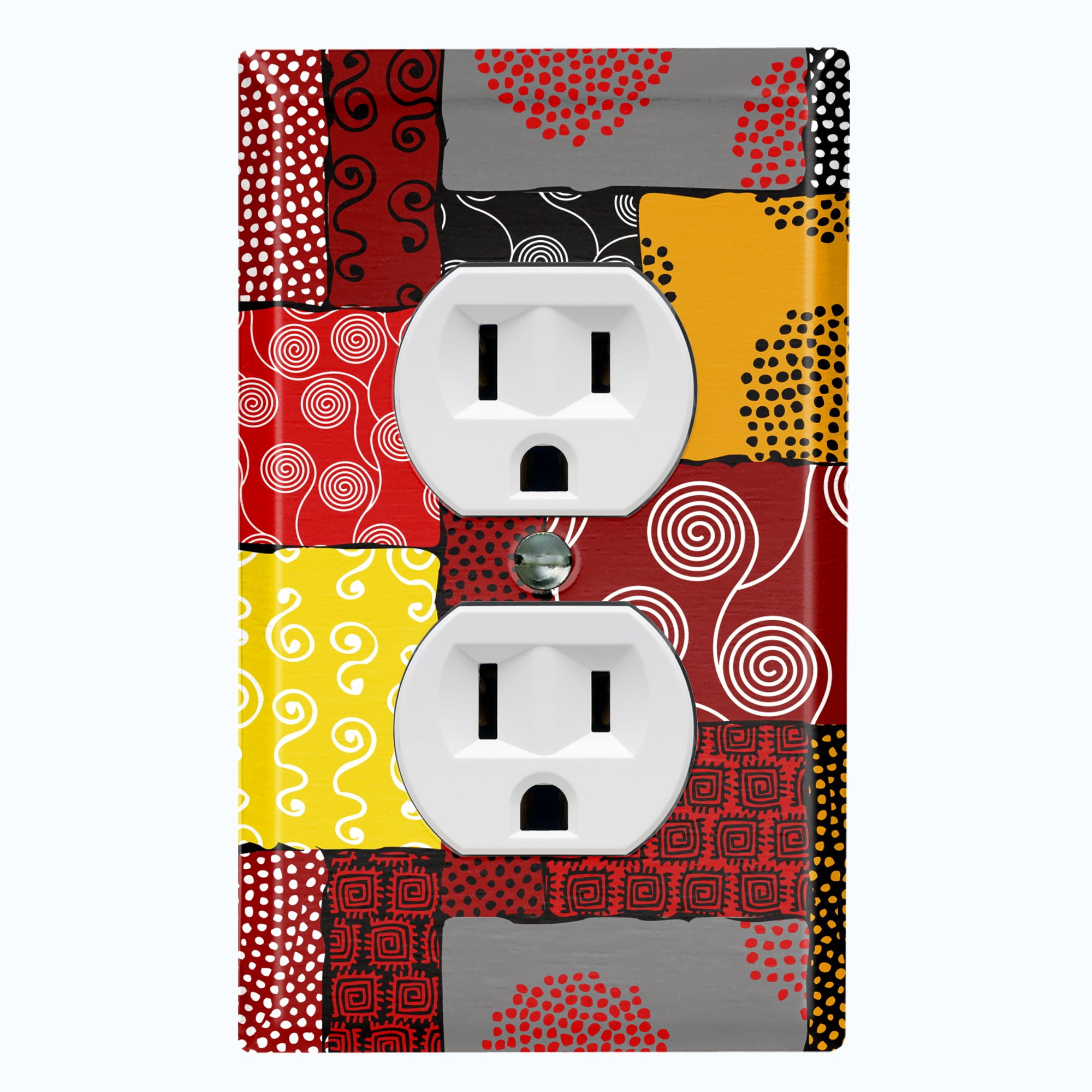 Metal Light Switch Plate Cover Colorful Safari African Tribal Art ...