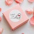 500 Pcs/Roll Baked with Love Adhesive Stickers Round Baking Stickers ...