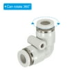 Uxcell Push to Connect Fittings, 6 Pack Fittings Elbows, White, 1/4 Inch Od - Walmart.com