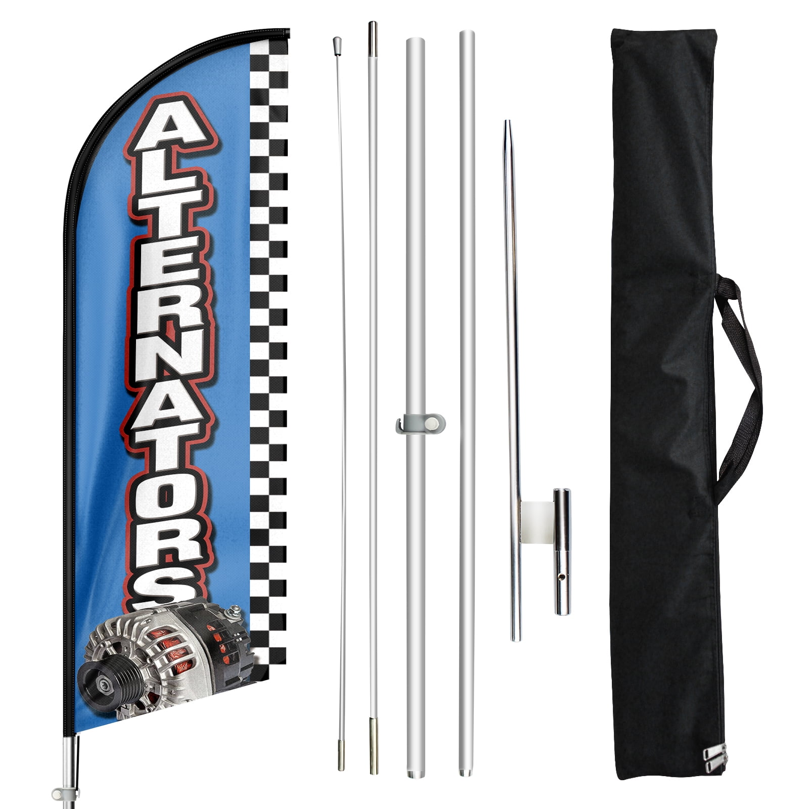 Alternators Sign Feather Flag with Pole Kit,11ft Alternators Decoration ...