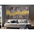 Abstract Handmade Wall Art Painting Yellow River Canvas Modern Home ...