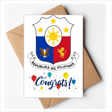 Philippines Asia National Emblem Wedding Cards Congratulations Greeting ...