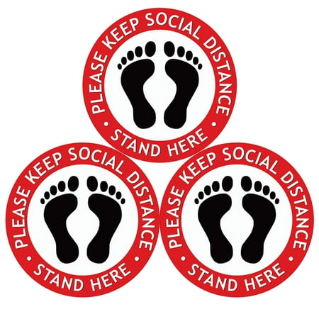 3pcs Prevention Decals Keeping Distance Sticker Ground Sticker for ...
