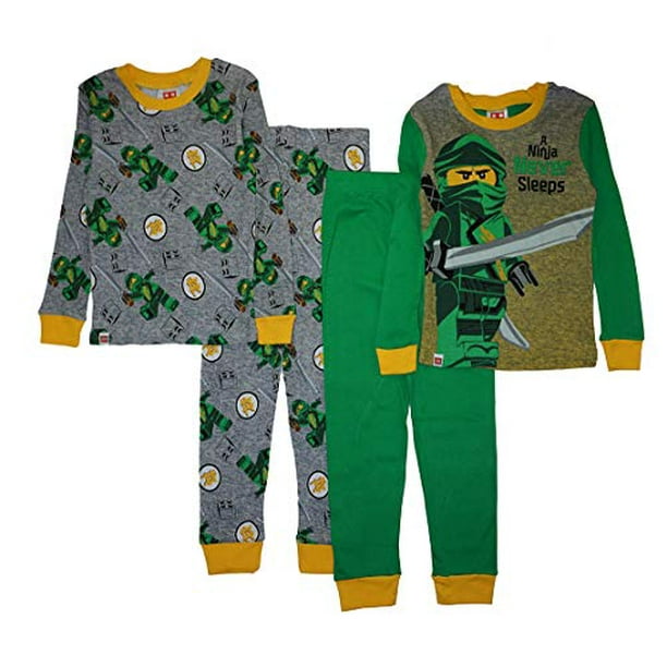 LEGO SGI Apparel Boys Ninjago 4-Pc Pajama, 2 Sets Sleeve (6, Red/Black ...
