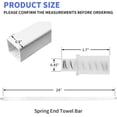 24-Inch Adjustable Towel Bar Replacement Rod Spring End Wall-Mounted ...